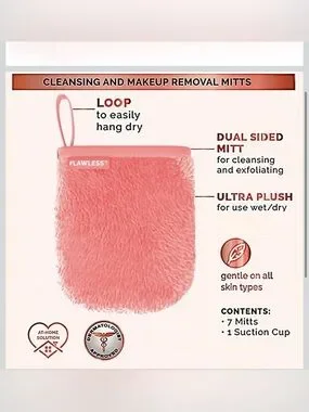 Finishing Touch | Makeup | Flawless Pure Clean 7pk Cleansing Mitts ...